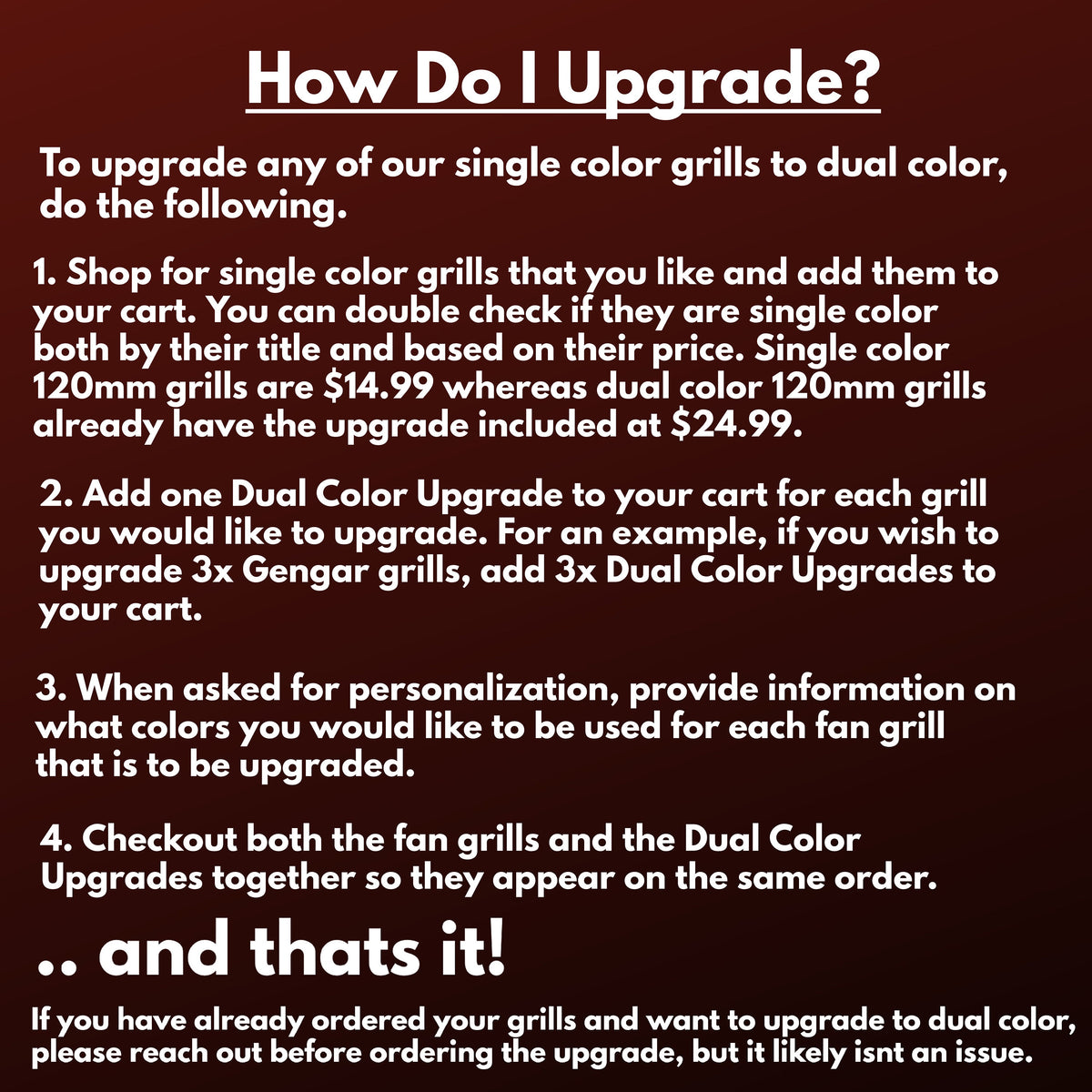 Dual Color Upgrade – Sakurai Armory